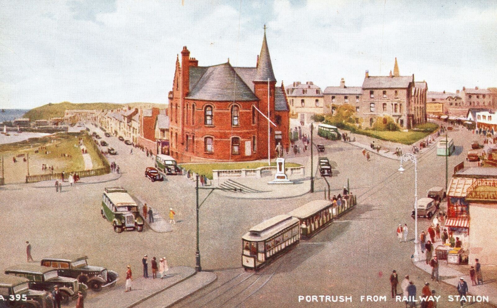 Vintage Postcard Portrush Railway Station Coleraine-Portrush Northern ...