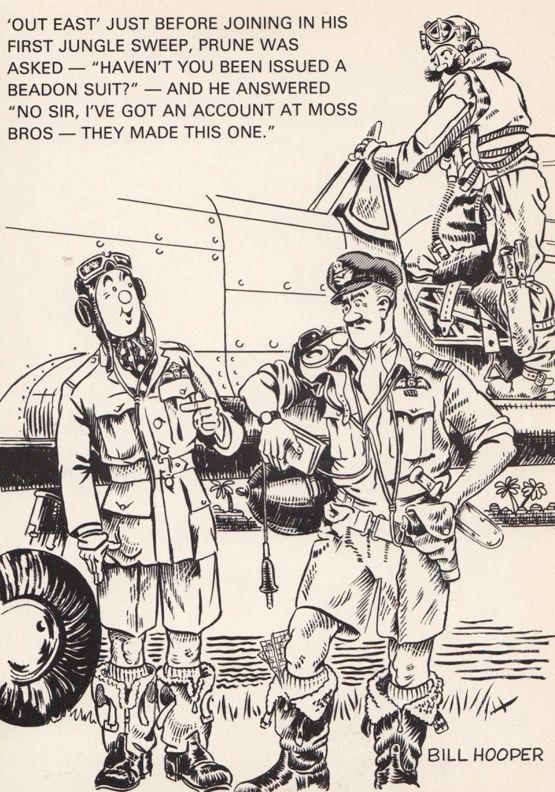 RAF Buying Air Suit at Moss Bros for Jungle Bombing WW2 Military Comic ...