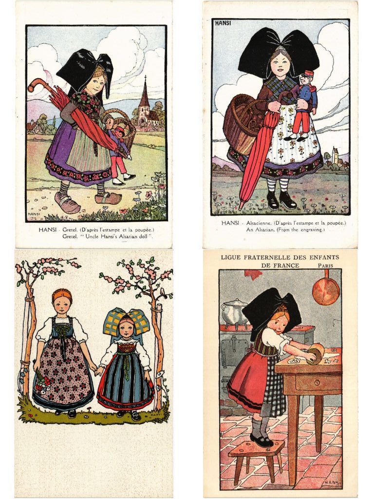Hansi Illustrateur Artist Signed Humor Humour Alsace 55 CPA Mostly Pre ...