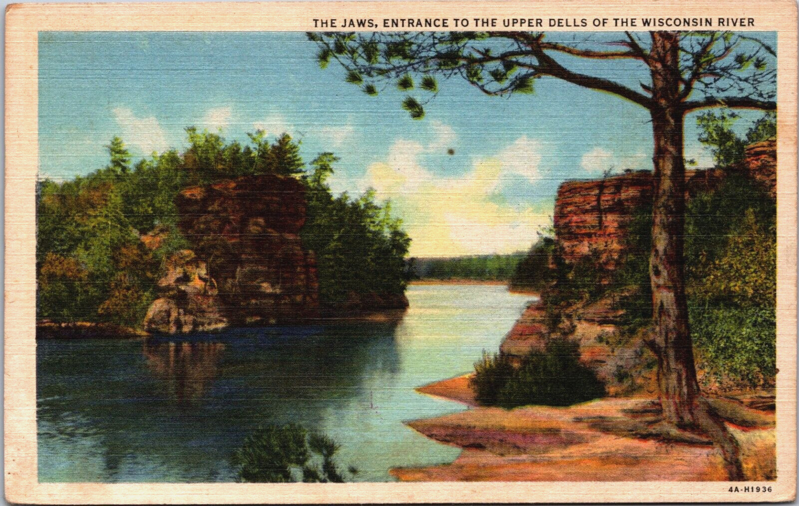 The Jaws Entrance To The Upper Dells of The Wisconsin River Wisconsin ...