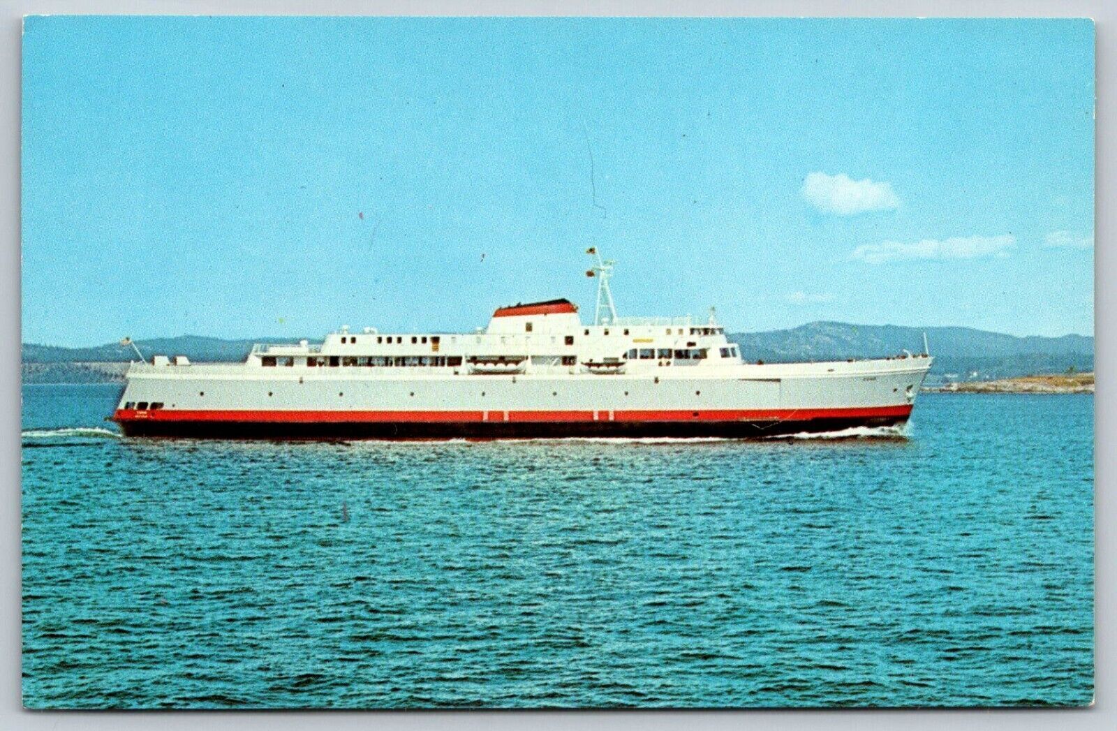 Vintage Postcard 1967 MV COHO Ferry Boat Ship Sailing Water Sea ...