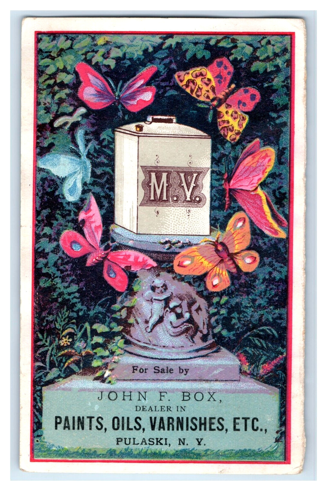 1880s Folder Card Murphy Varnishes American Bank Note Co. John F Box ...