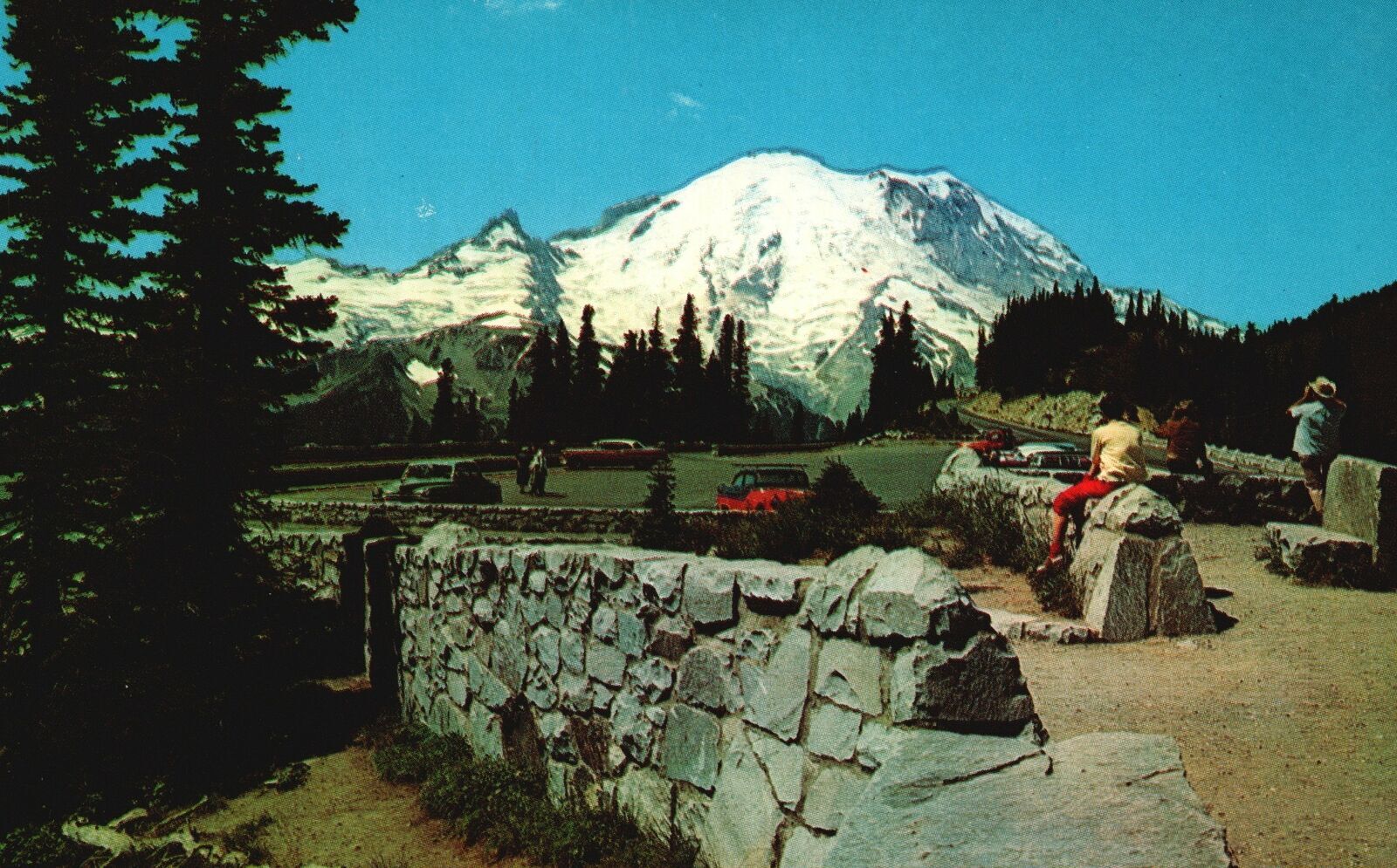 Sunrise Park Washington, Mount Rainier From Observation Point Vintage ...