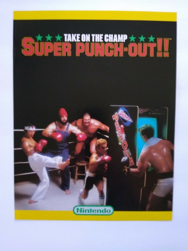 Super Punch Out Arcade Flyer Original 1984 Retro Video Game Art Print ...