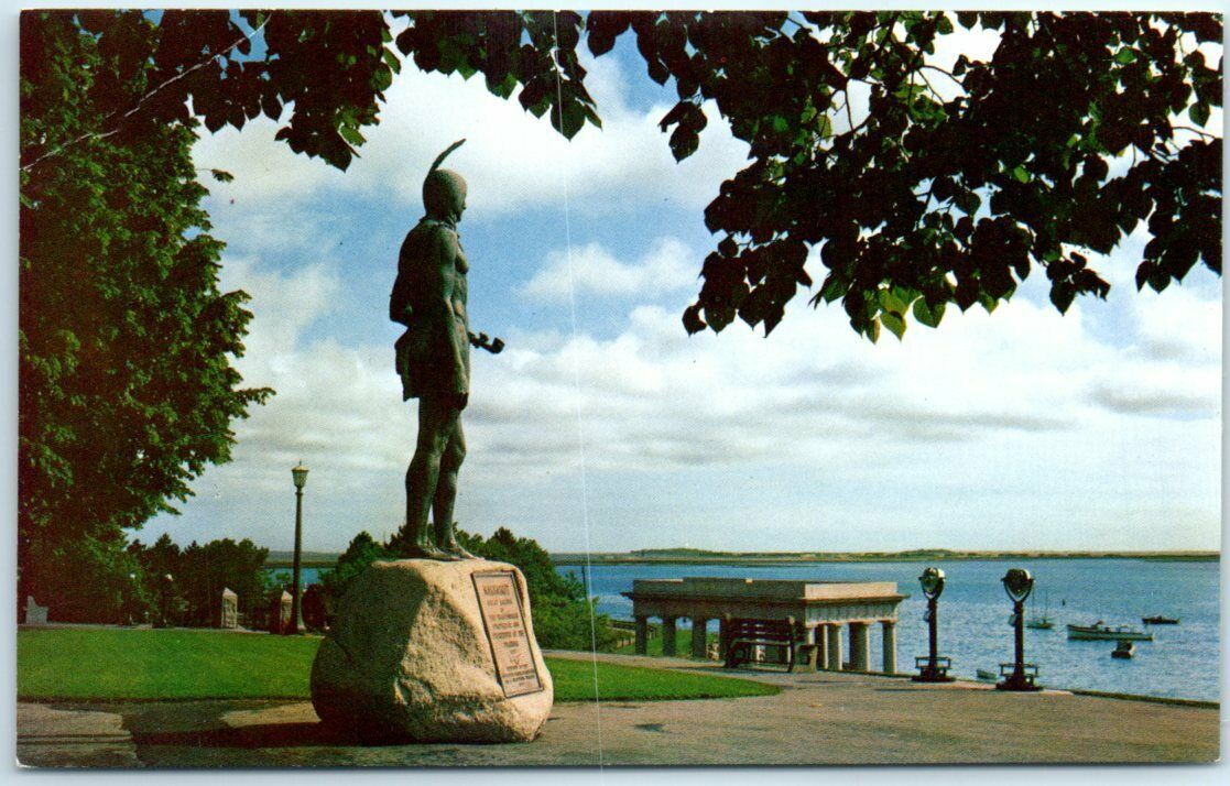 M-22385 Statue Of The Indian Chief Massasoit Plymouth Massachusetts ...