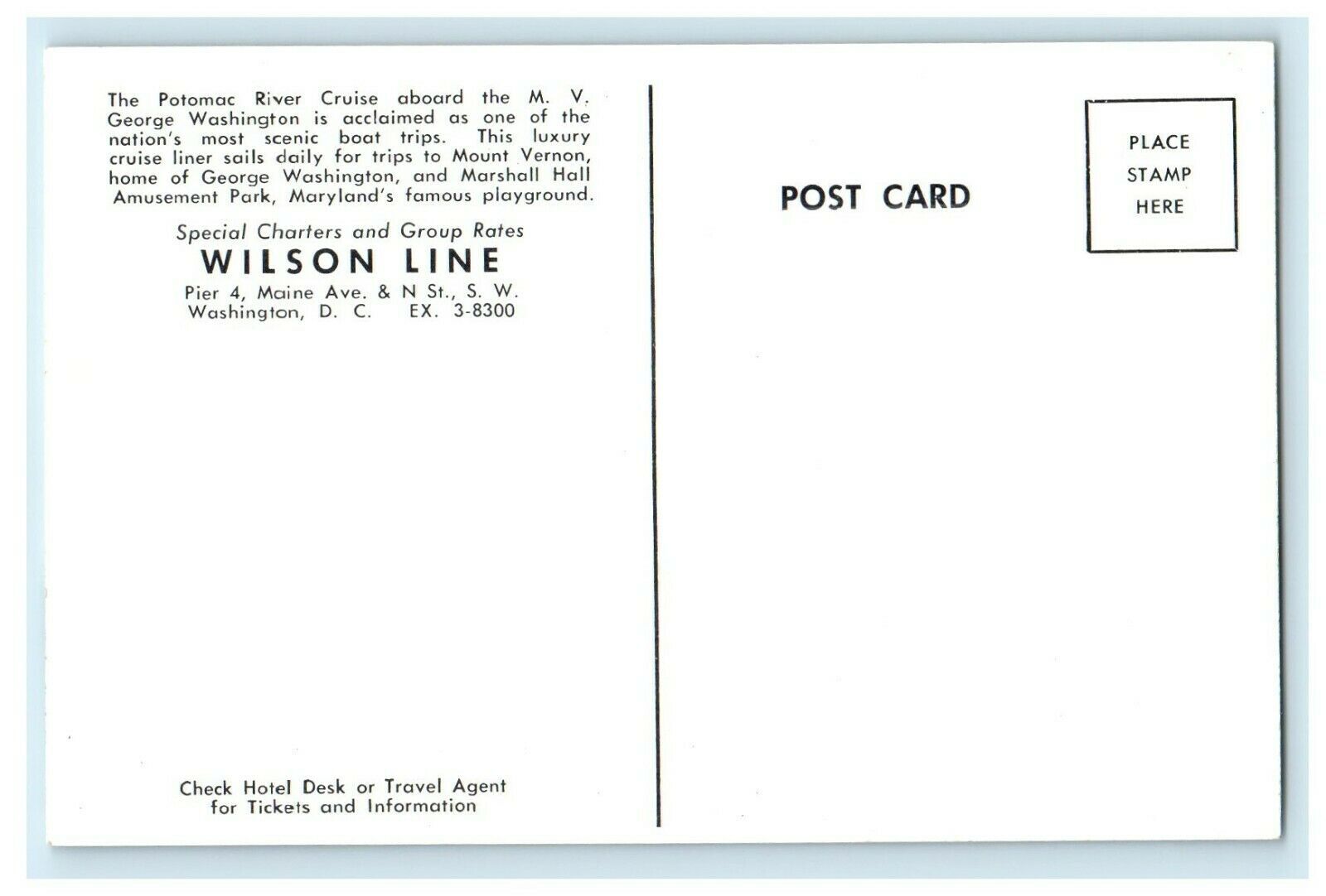 1960's Marshall Hall Amusement Park Wilson Line Cruise Ship Multiview ...