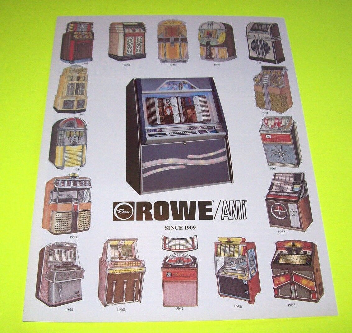 Rowe AMI Jukebox FLYER LaserStar America + 16 Models CD-100B Original ...