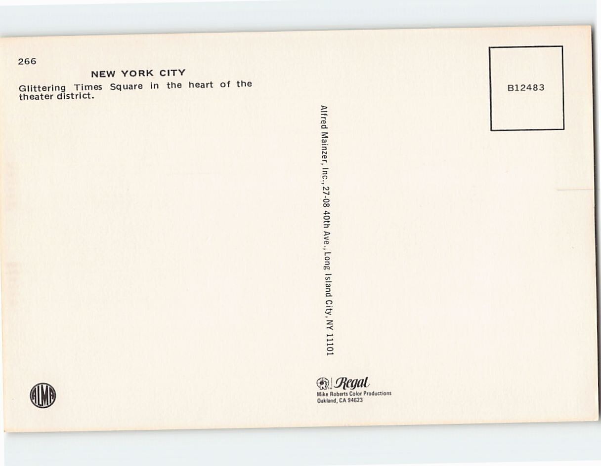 Postcard Glittering Times Square, New York City, New York | United ...