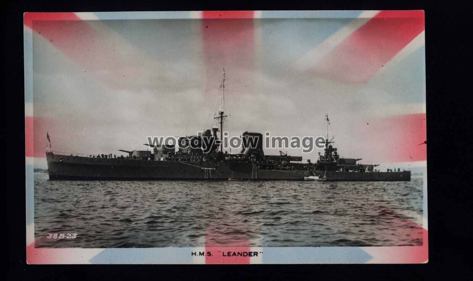 na8991 - Royal Navy Warship - HMS Leander - postcard | Ephemera ...