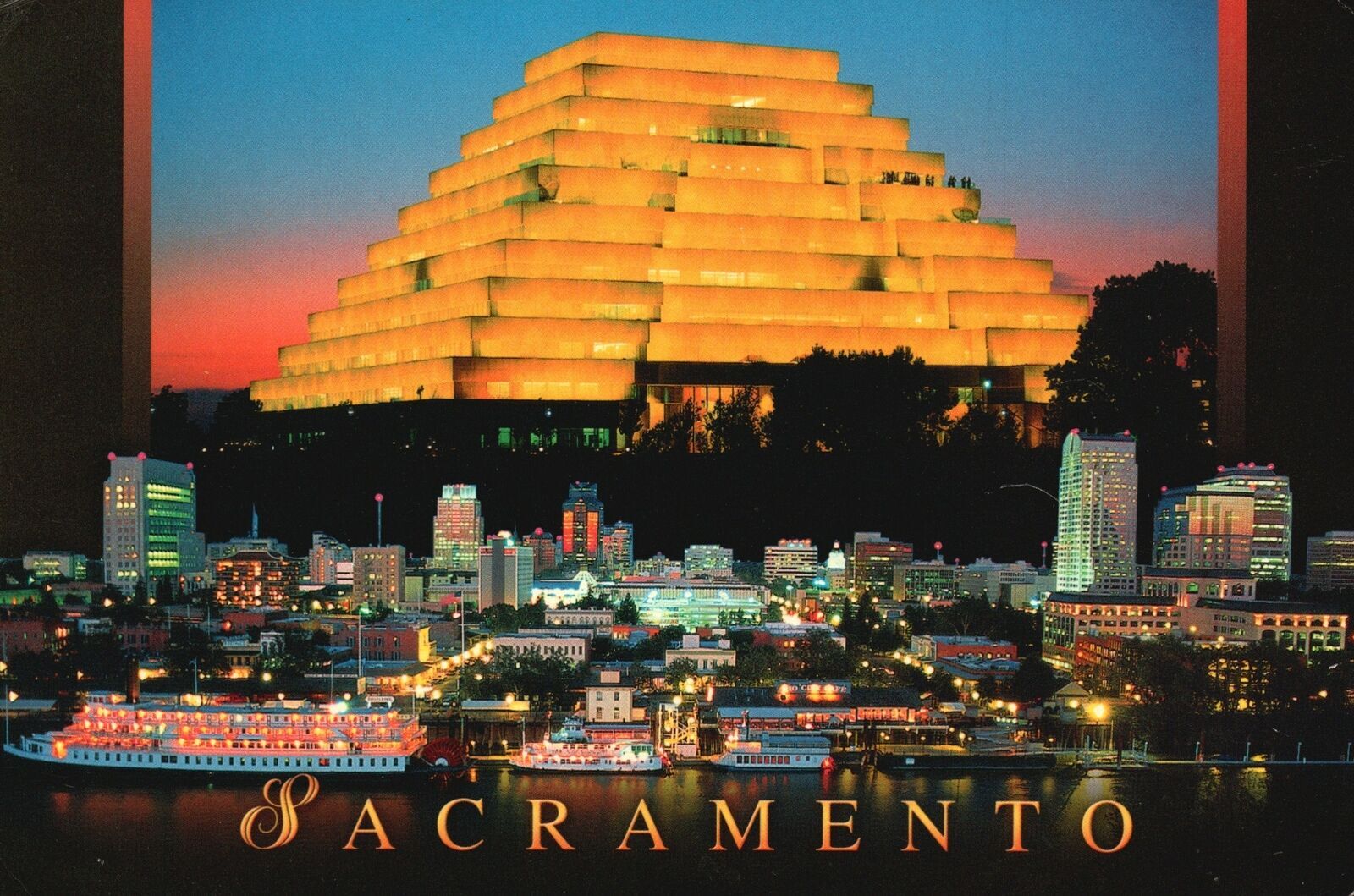 Postcard The Ziggurat Office Building Skyline In West Sacramento ...