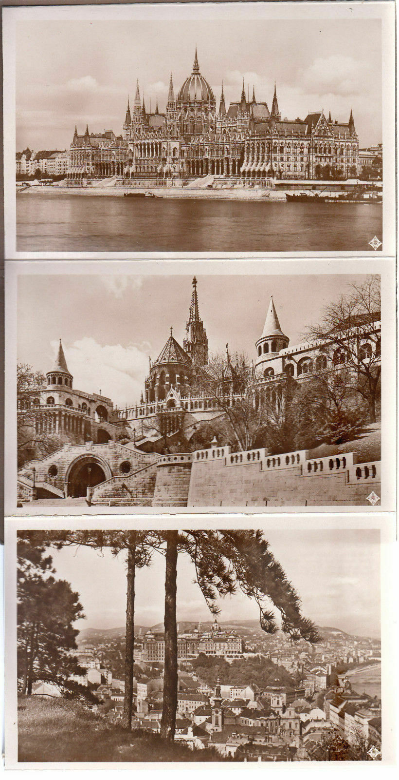 Budapest Hungary 12 x semi moderns photo postcards book folder | Europe ...