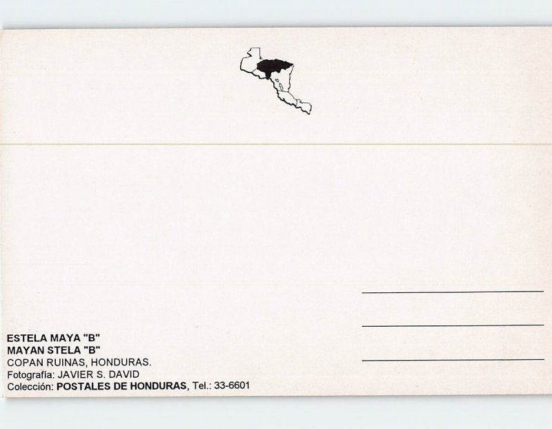 Postcard Mayan Stela "B", Copan Ruinas, Honduras | Latin & South ...