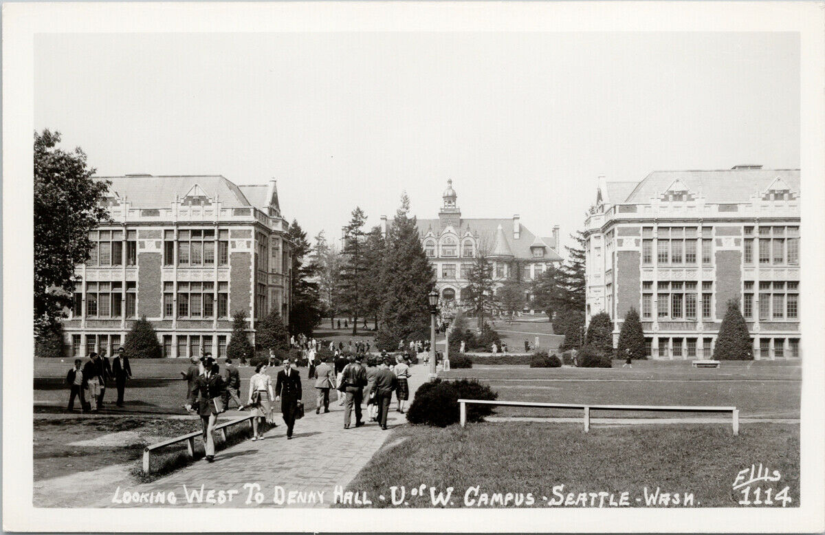 Seattle WA U of W Campus University of Washington Ellis 1114 Postcard ...