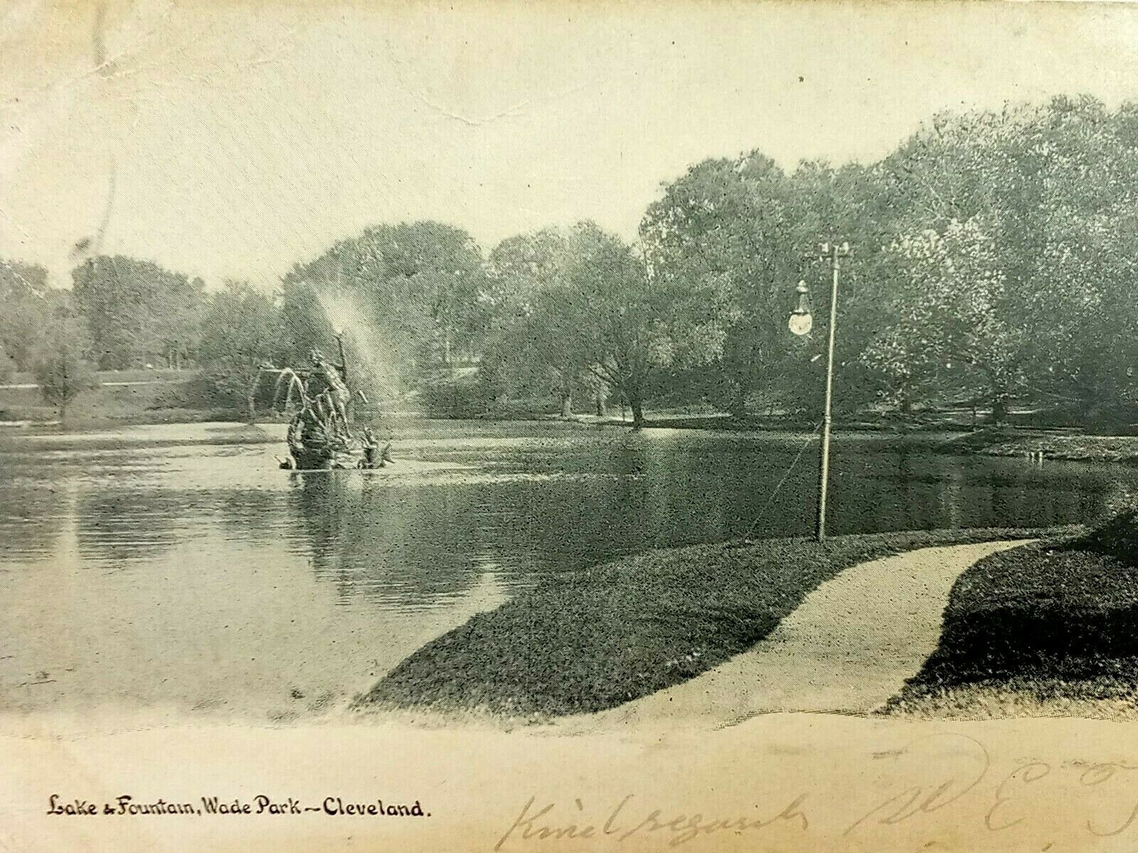 Vintage Postcard 1906 Lake & Fountain Wade Park Cleveland OH Ohio ...