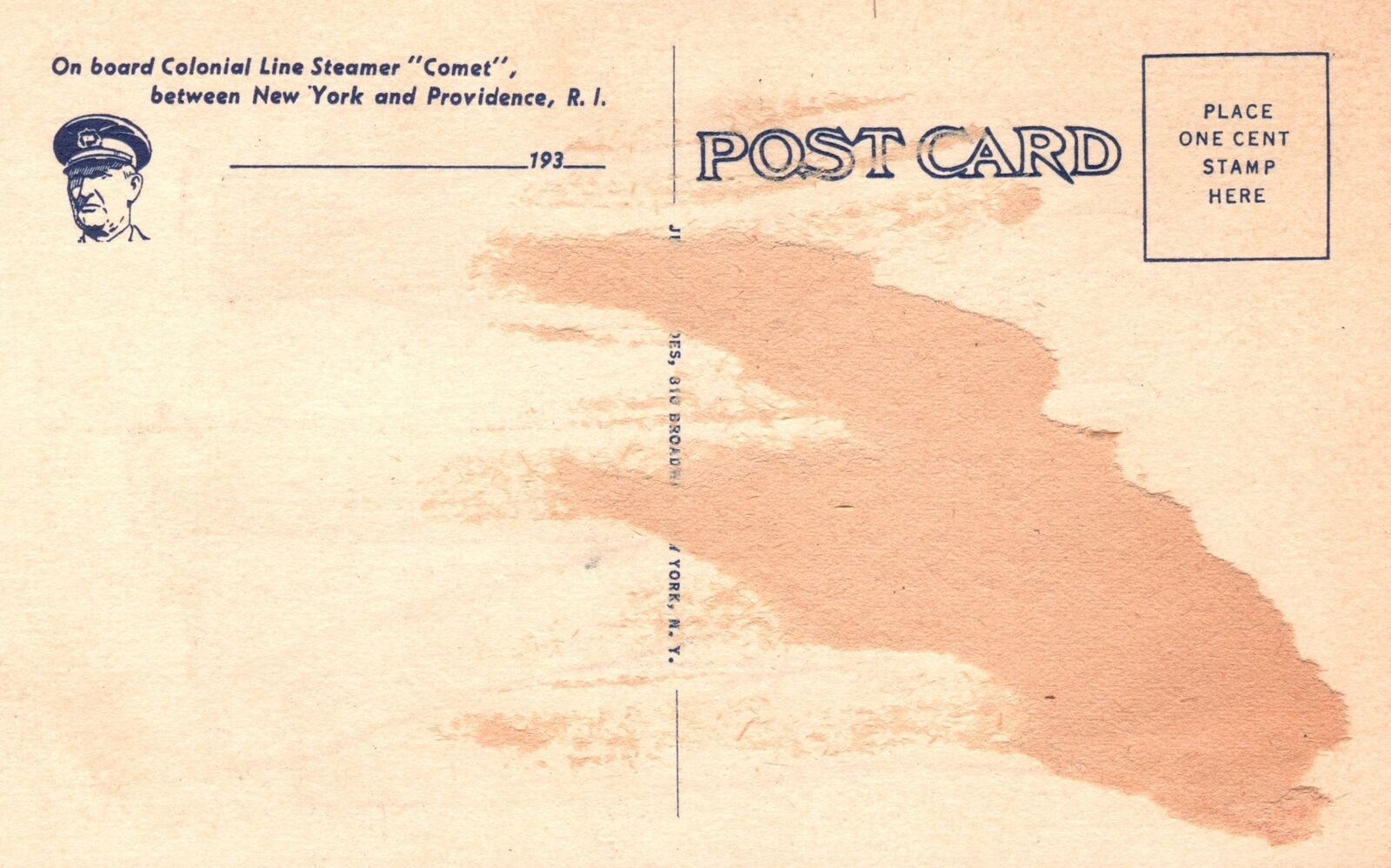 Vintage Postcard Colonial Navigation Company Triple Express Turbine ...