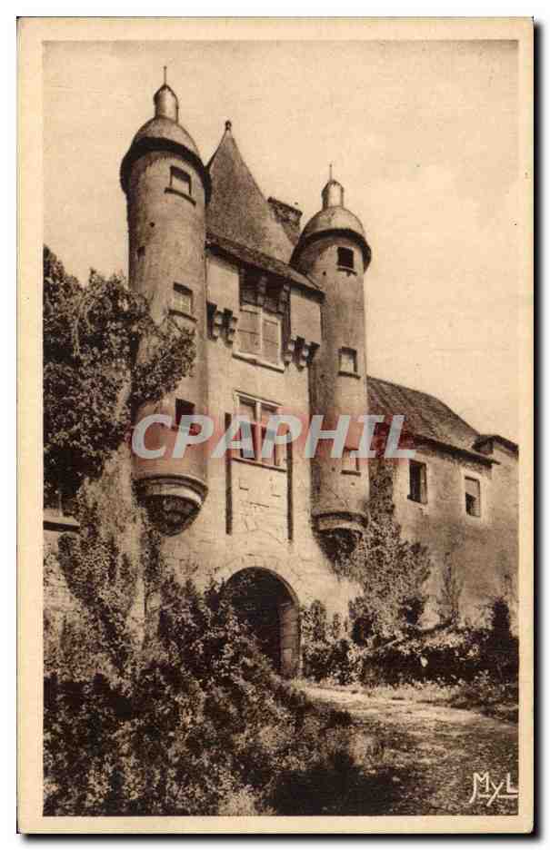 Postcard Old Excideuil Chateau des Talleyrand Perigord door fortified ...