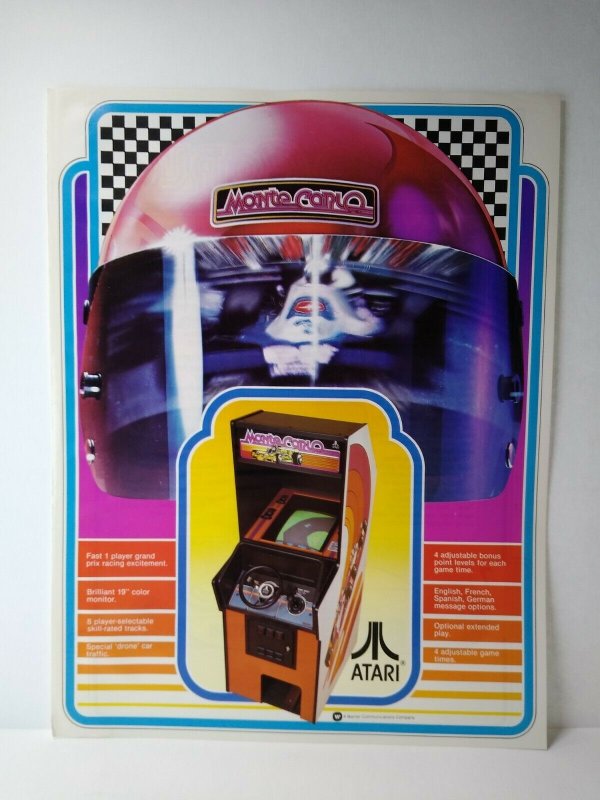 Monte Carlo Arcade Flyer Atari Original 1980 Video Game Retro Artwork 8 ...
