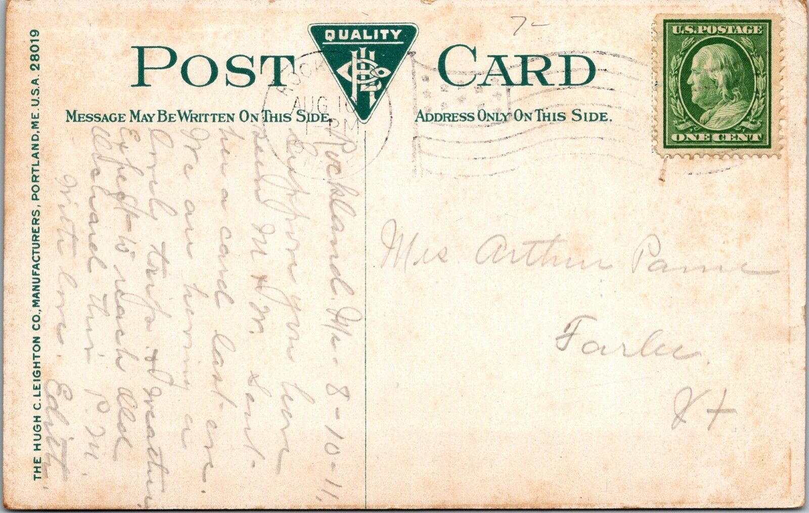 Steamer Camden Eastern Steamship Line 1911 Vintage Postcard US East ...