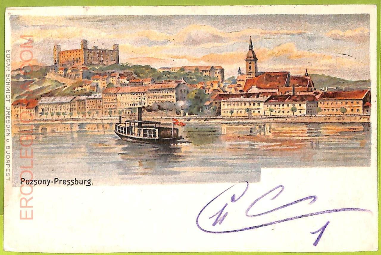 ae8176 - Postcards VINTAGE POSTCARD - HUNGARY - Pozsony - 1913 ...