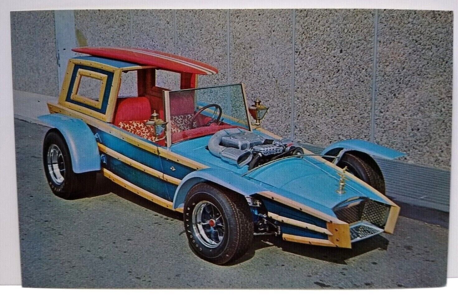 Calico Surfer Postcard Surf Woody Beatnik Hot Rod Car Barris 1965 ...
