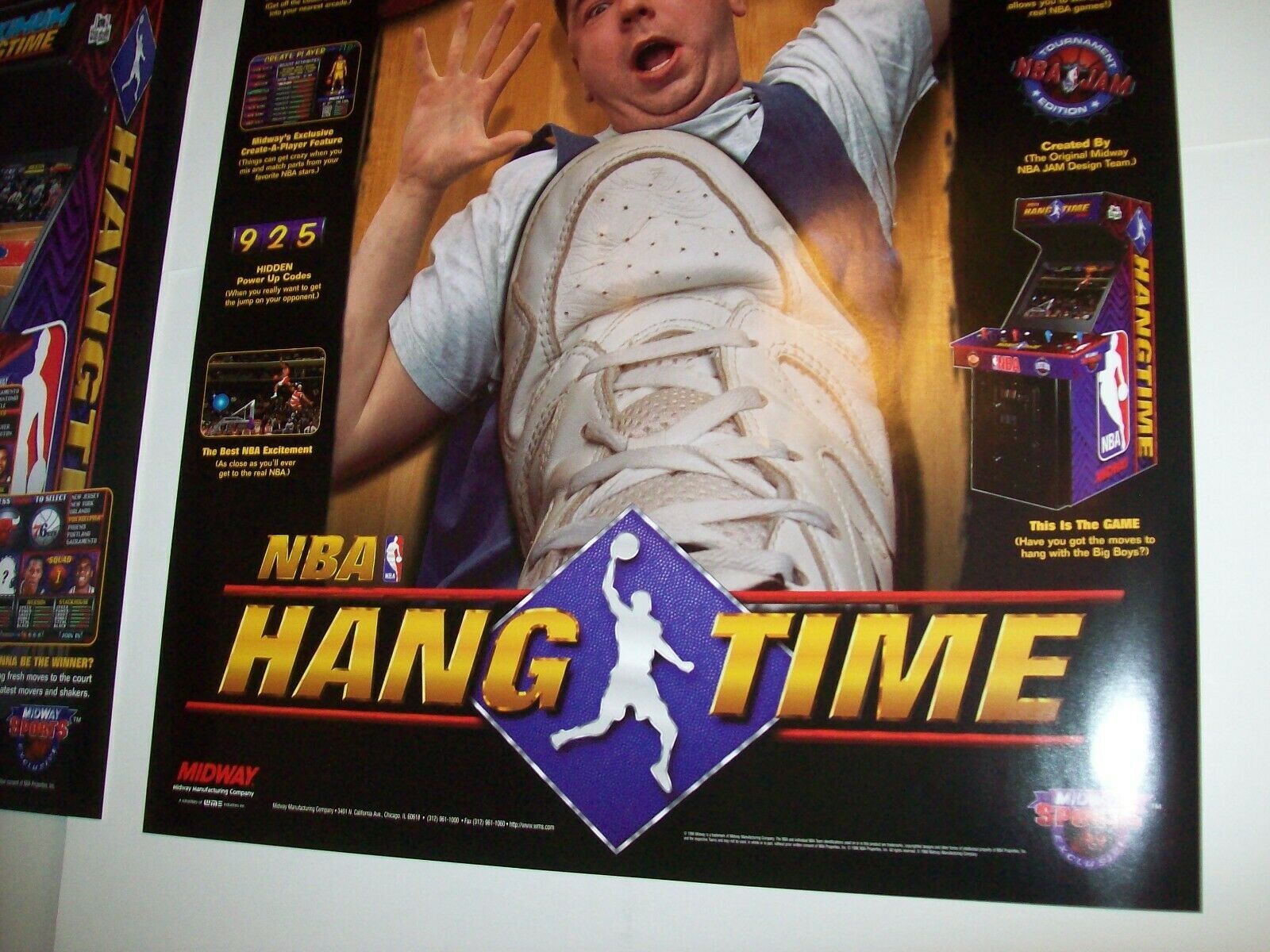 Midway NBA Hang Time Arcade POSTER Original Video Game Wall Artwork 28 ...