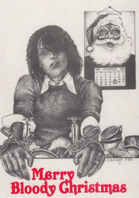 Merry Bloody Christmas Swearing Torture Anti Christmas Comic Postcard ...