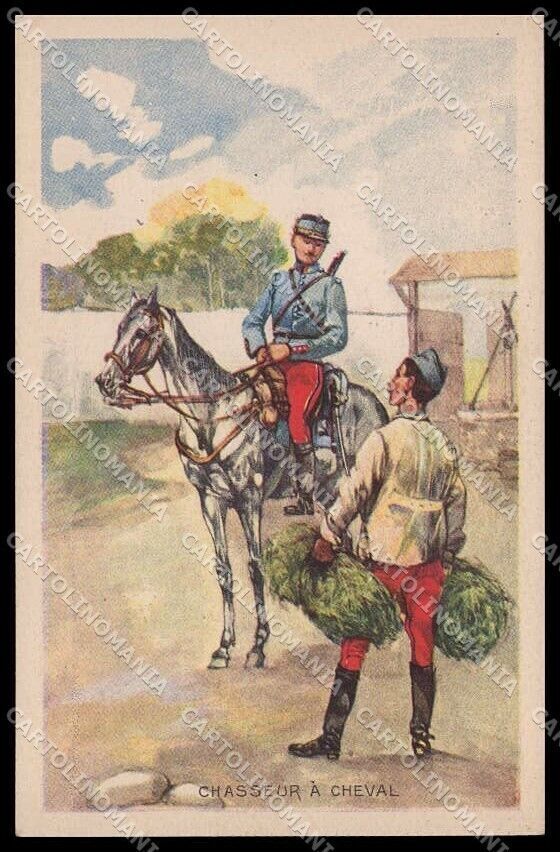 Military French Army Uniforms Chasseur a Cheval Horse cartolina ZG9929 ...