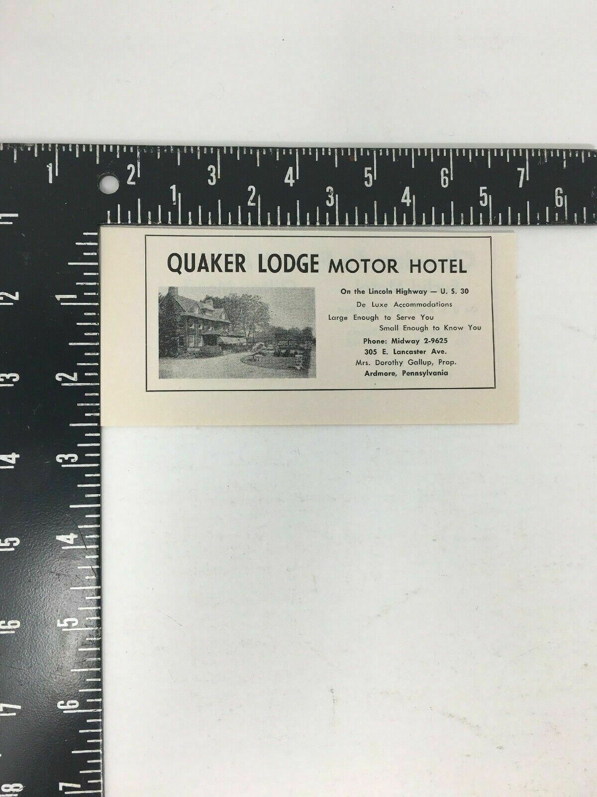 Quaker Lodge Motor Hotel Vintage Print Ad Ardmore Pennsylvania Picture ...