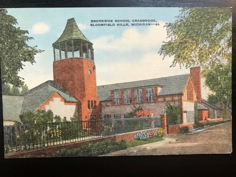 Vintage Postcard 1930-1945 Brookside School Cranbrook Bloomfield Hills ...