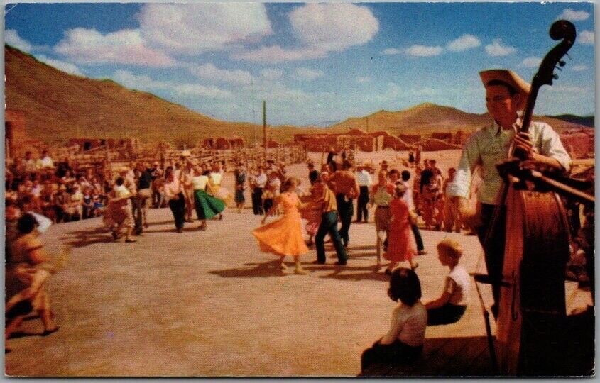 TUCSON, Arizona Postcard "OUTDOOR SQUARE DANCING" Band / Dancers - 1954 ...