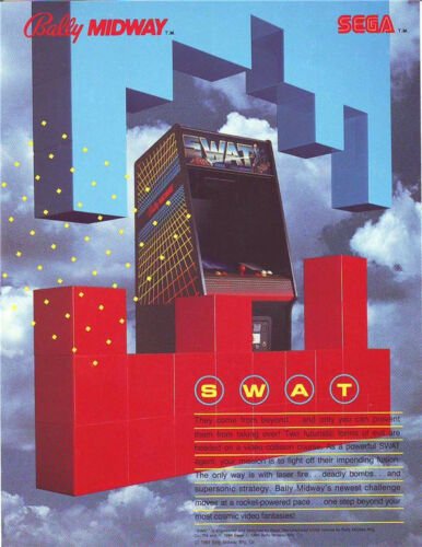 Swat by Bally Midway 1984 Original NOS Video Arcade Game Machine Flyer ...