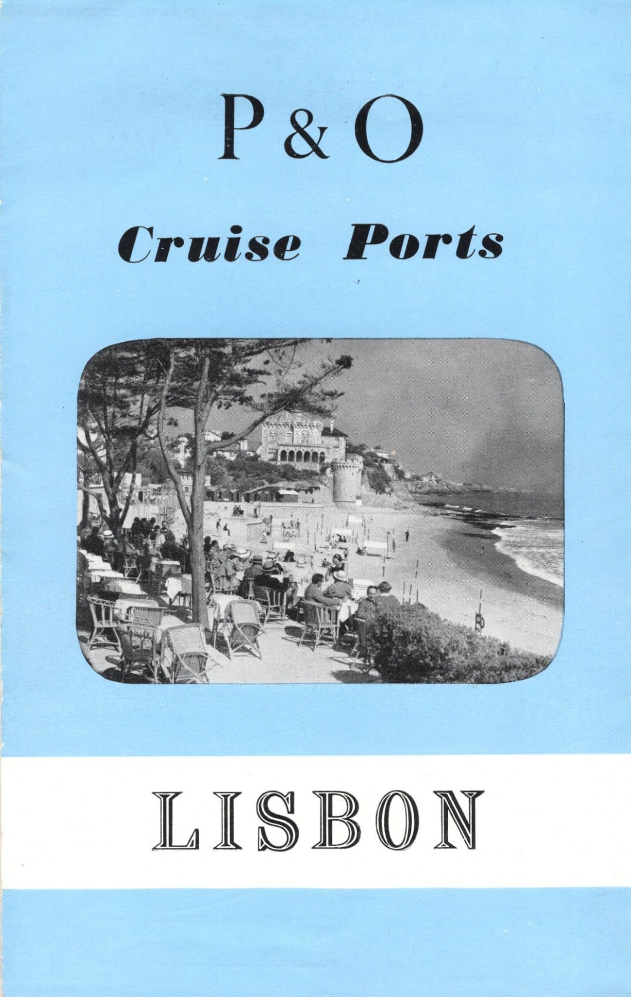 P&O Cruise Ports Lisbon Map Harbour Vintage Ship Map Guide & MORE ...