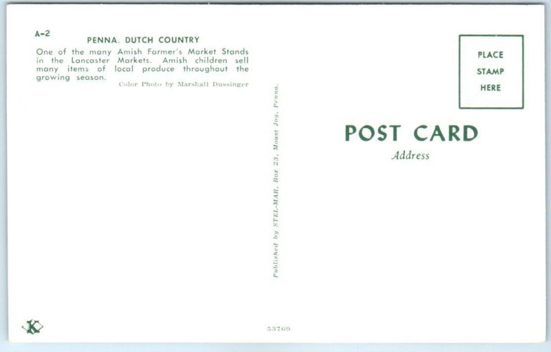 Amish Famer's Market Stand, Penn. Dutch Country, Lancaster ...