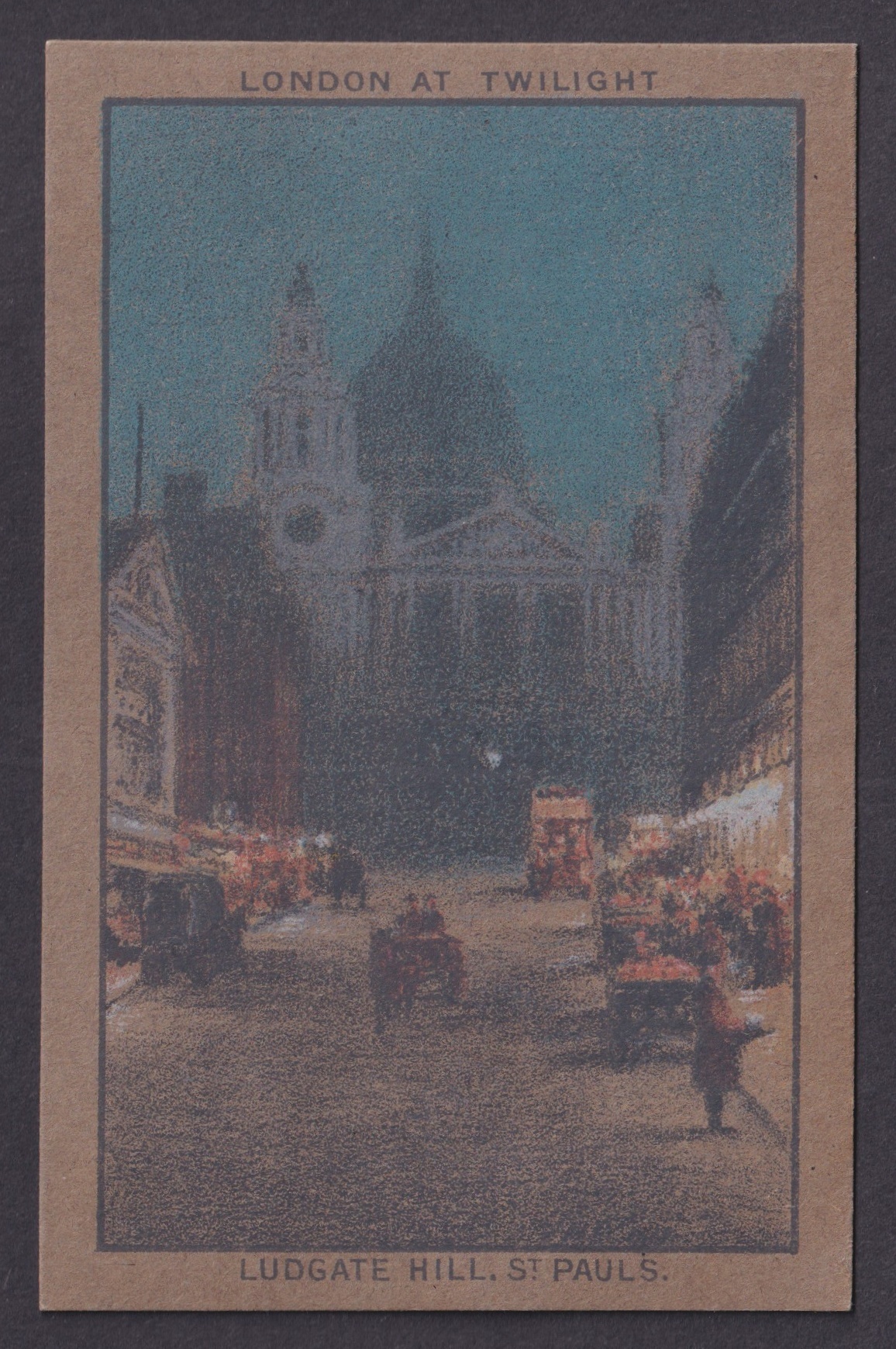 Vintage Postcard England London At Twilight Ludgate Hill St Paul’s ...