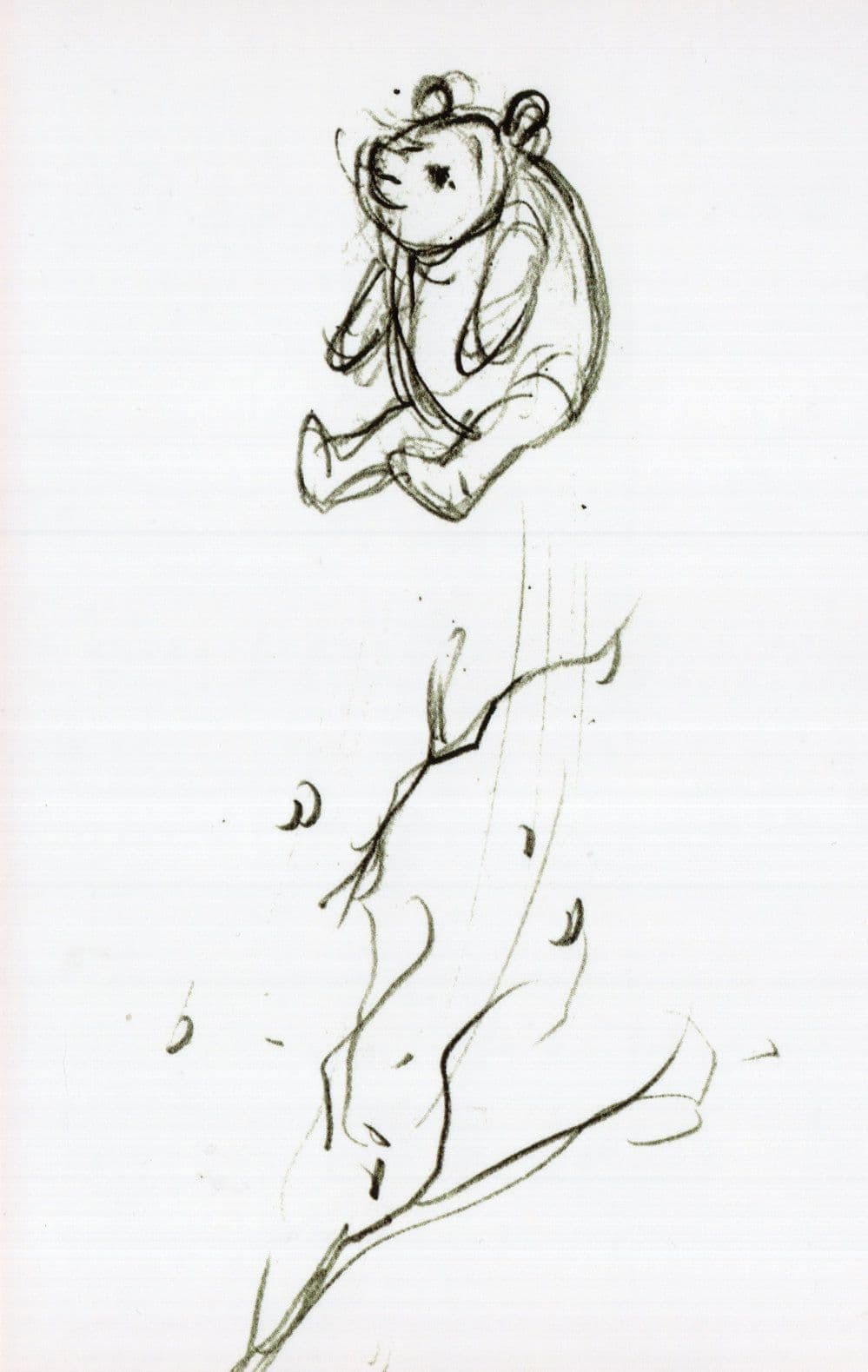 Winnie The Pooh Falling Off Tree Book First Storyboard Postcard ...