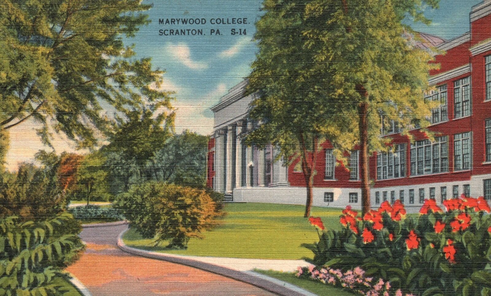 Vintage Postcard Marywood College Campus Building Scranton Pennsylvania ...