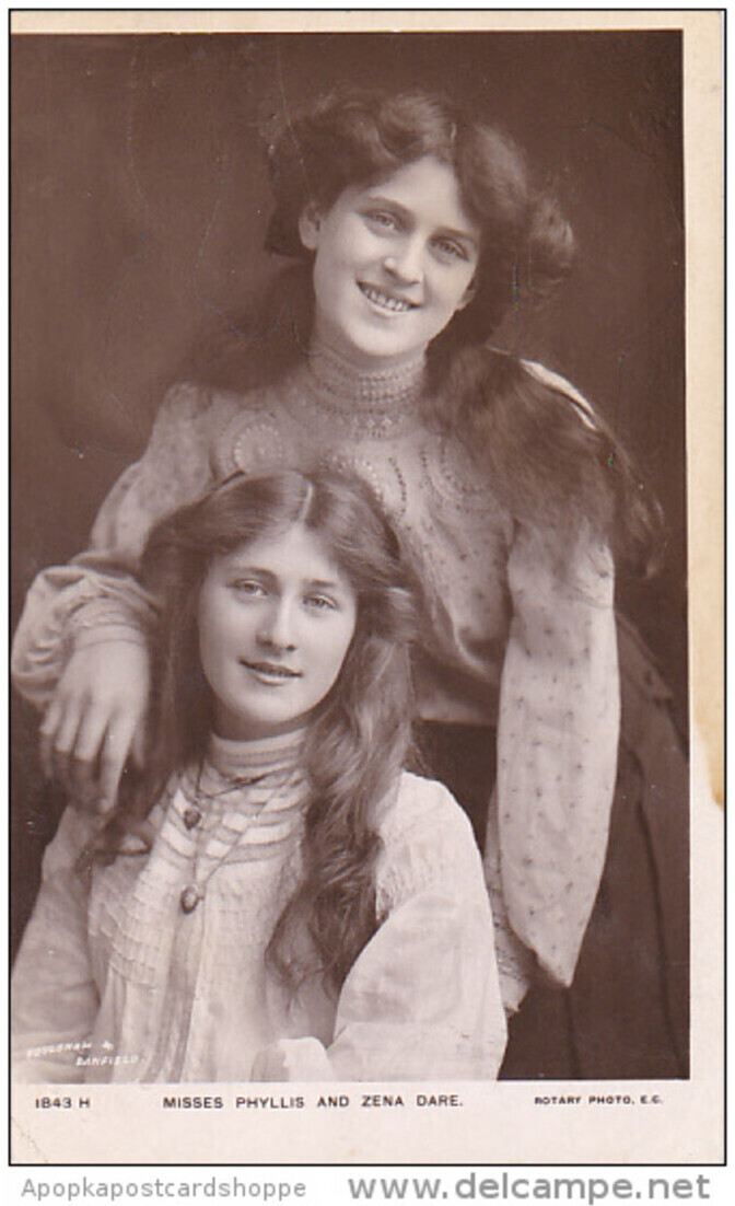 Famous Ladies Miss Phyllis and Zena Dare 1906 Photo | Europe - Belgium ...