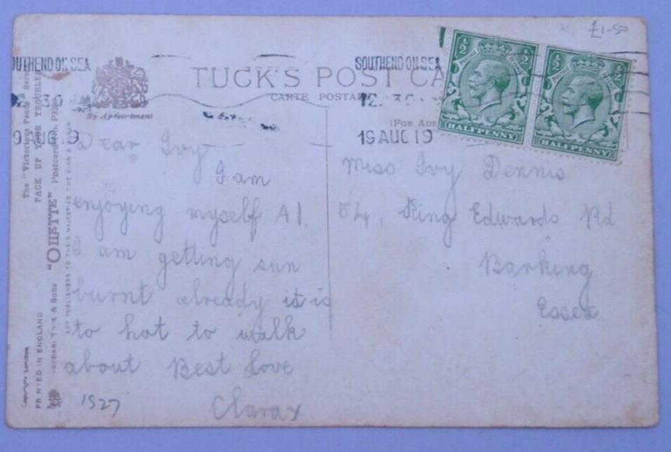 1919 World War I WW1 Victorious Parade Black Cat France Blighty Vintage ...