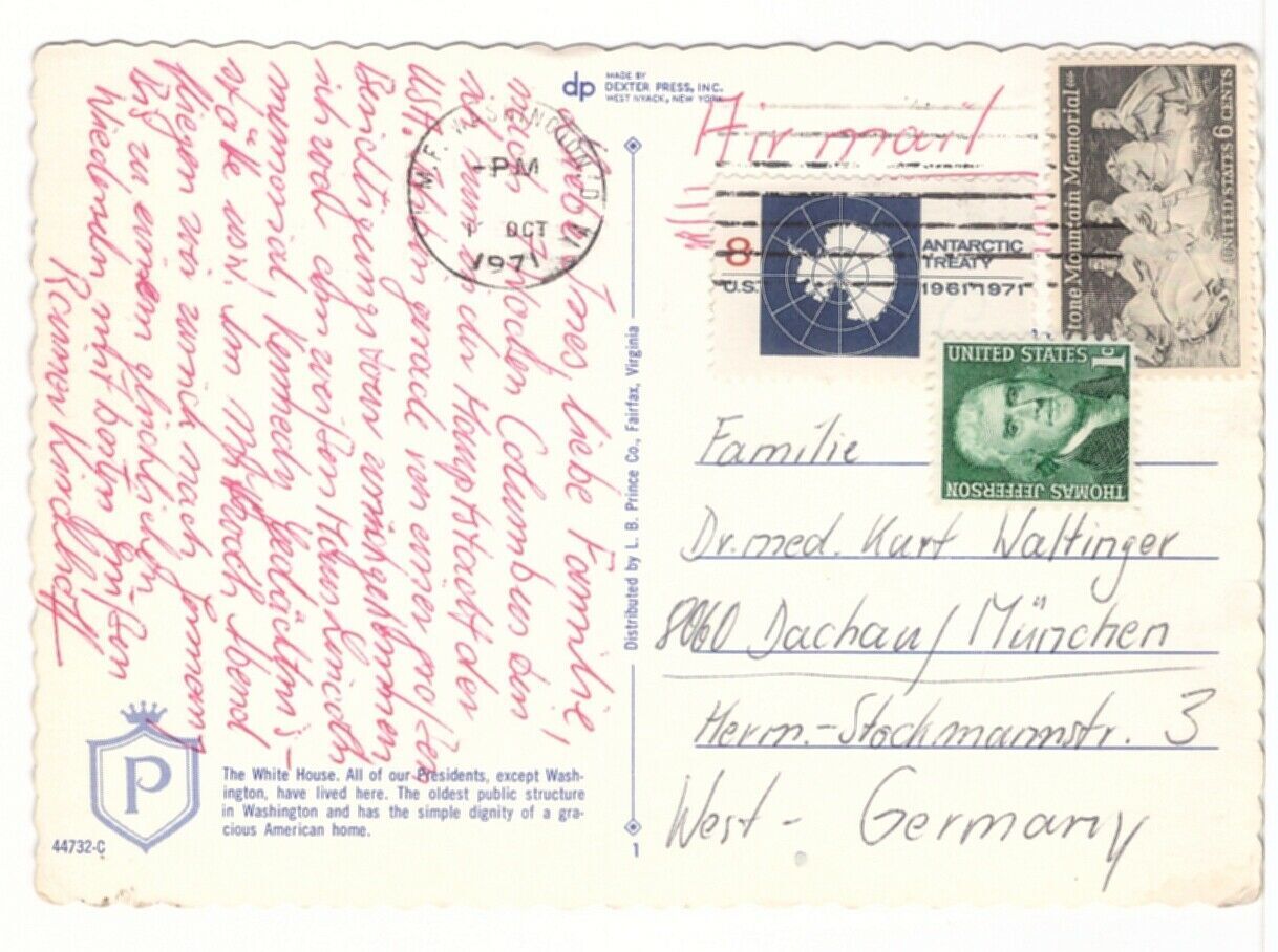 The White House, Washington DC, 1971 Chrome Postcard | United States ...