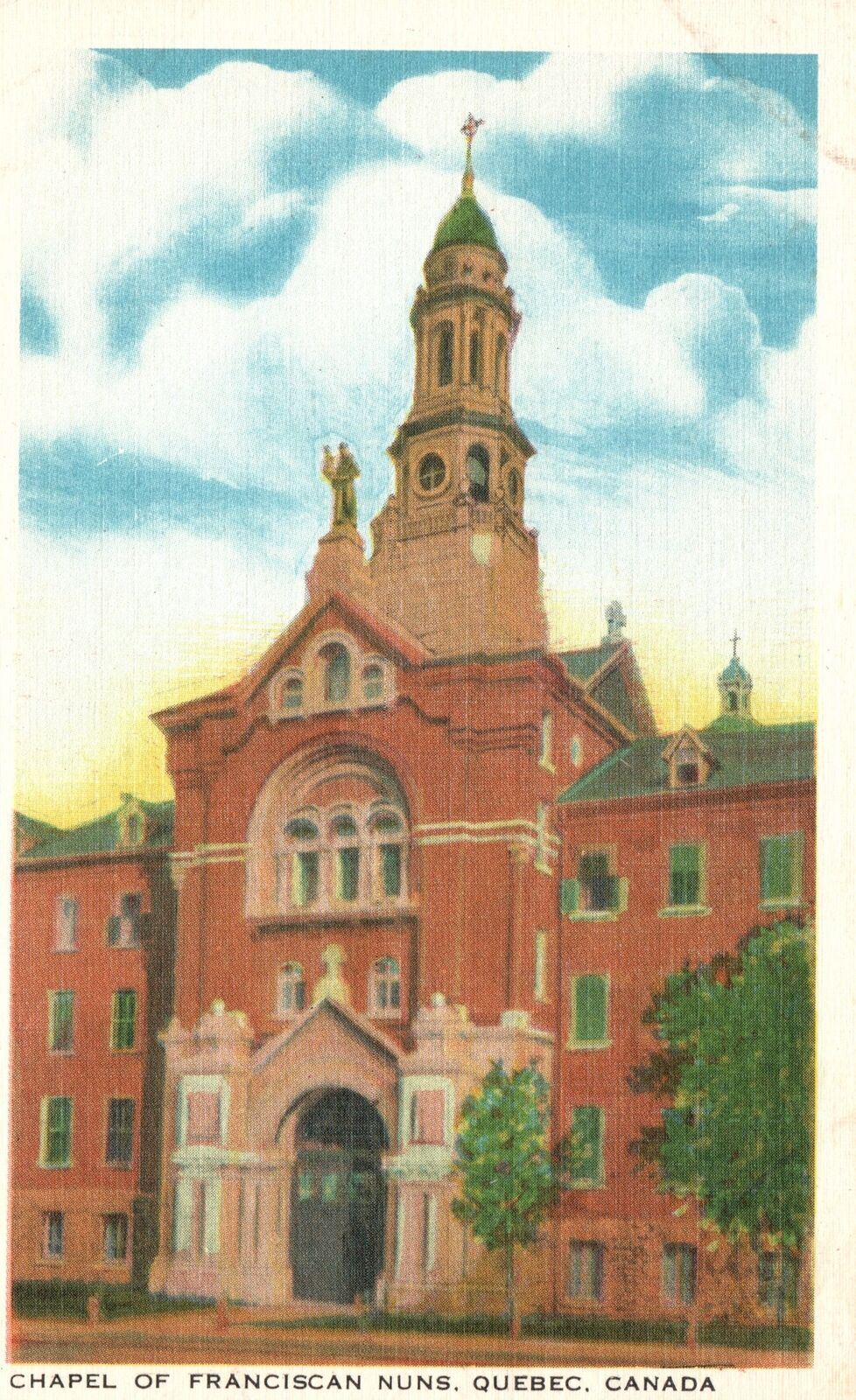 Vintage Postcard Chapel of Franciscan Nuns Religious Building Quebec ...