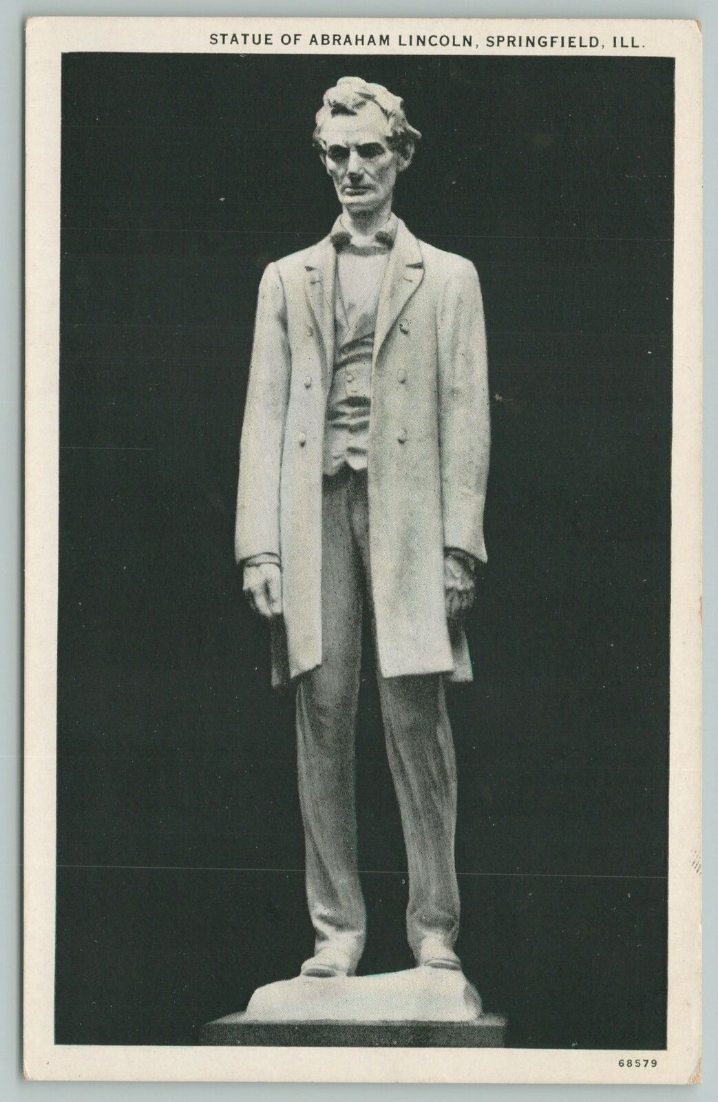 Springfield Illinois~Statue Of Abraham Lincoln~1920s Postcard | United ...