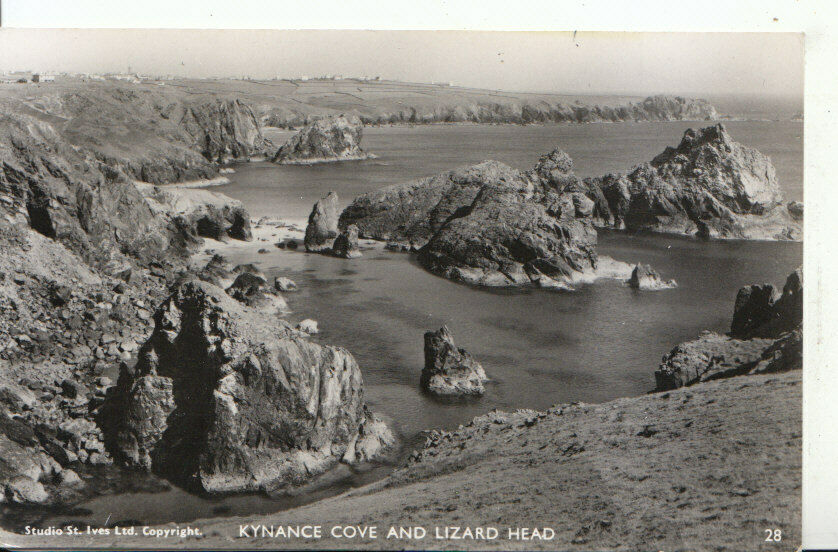 Cornwall Postcard - Kynance Cove and Lizard Head - Real Photograph ...