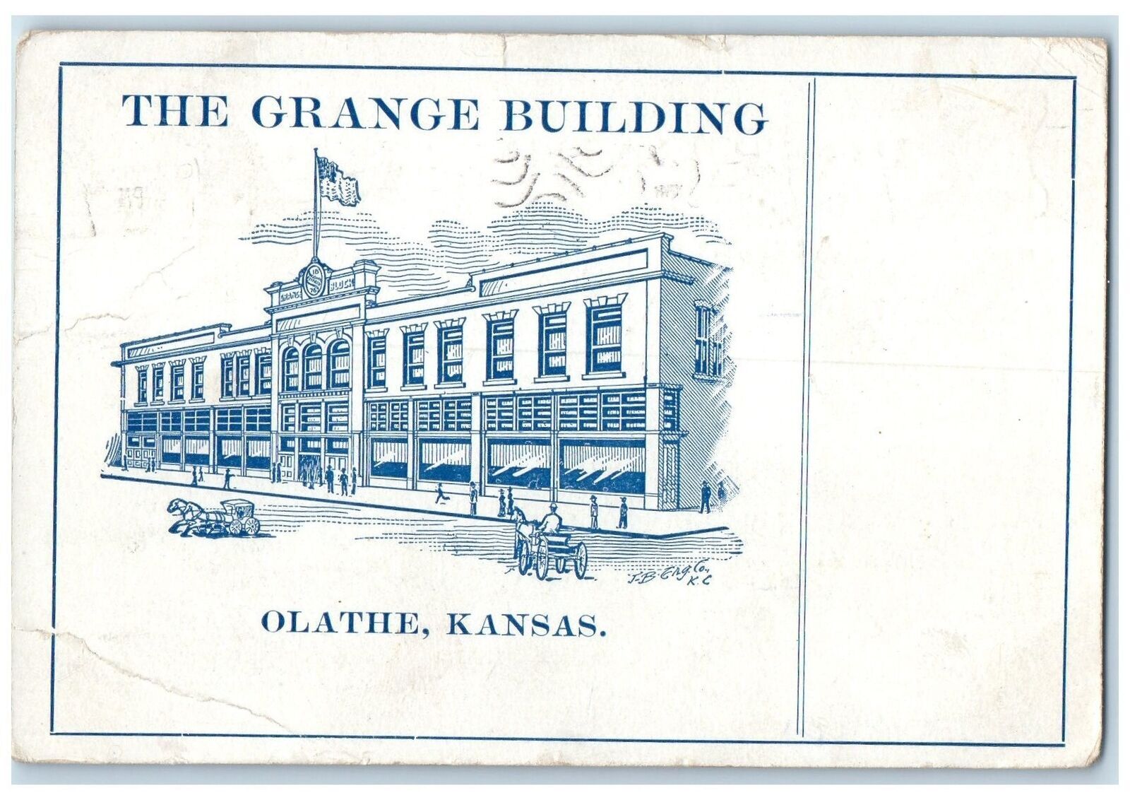 1960 The Grange Building Exterior Roadside Olathe Kansas KS Carriages ...