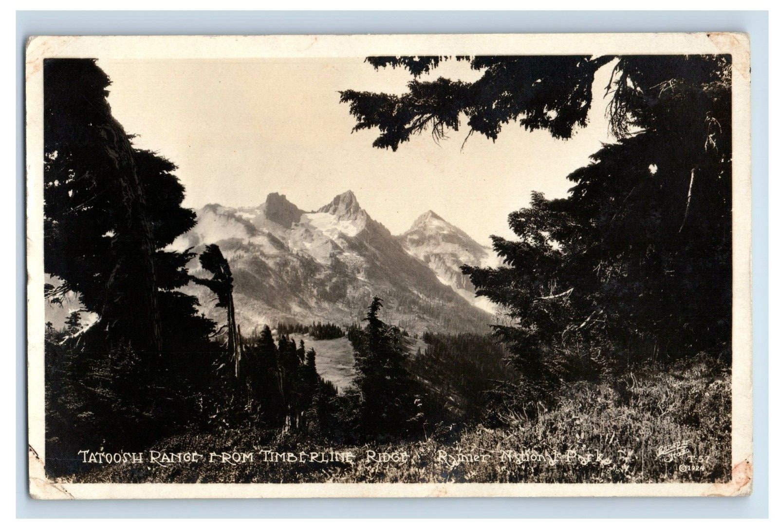 Vintage Tatoosh Range Mt Rainier Real Photo RPPC Postcard P165 | Other ...