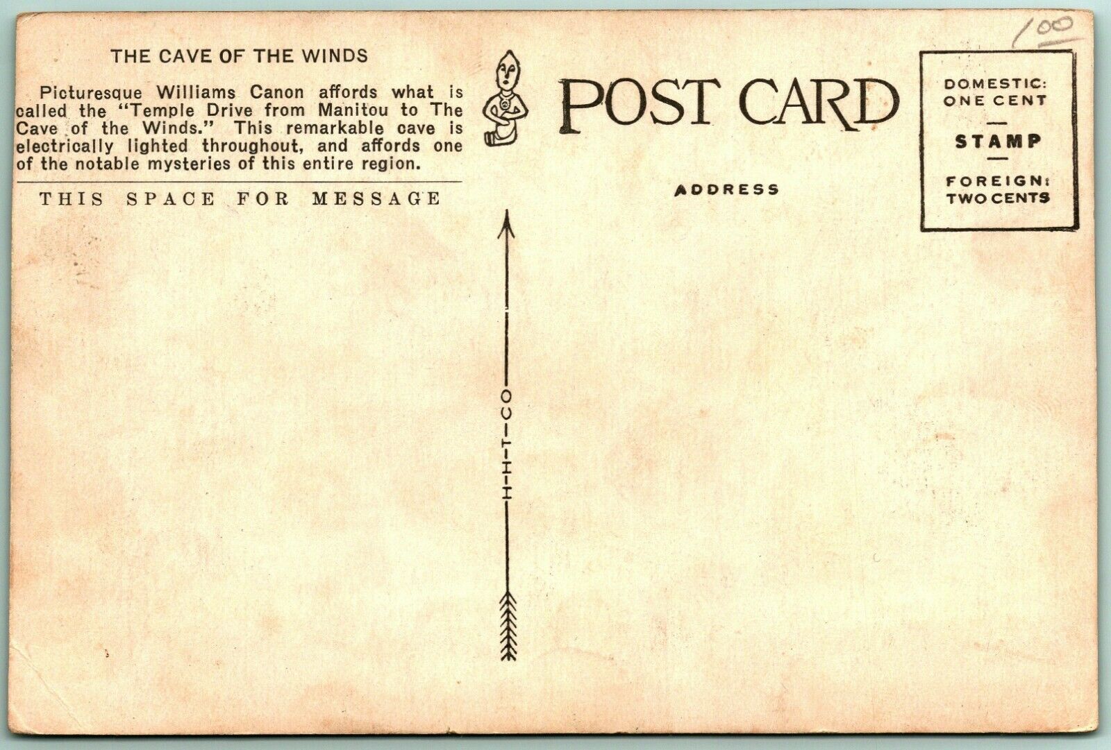 Bat's Wing Cave Cave of the Winds Manitou Colorado CO UNP DB Postcard ...