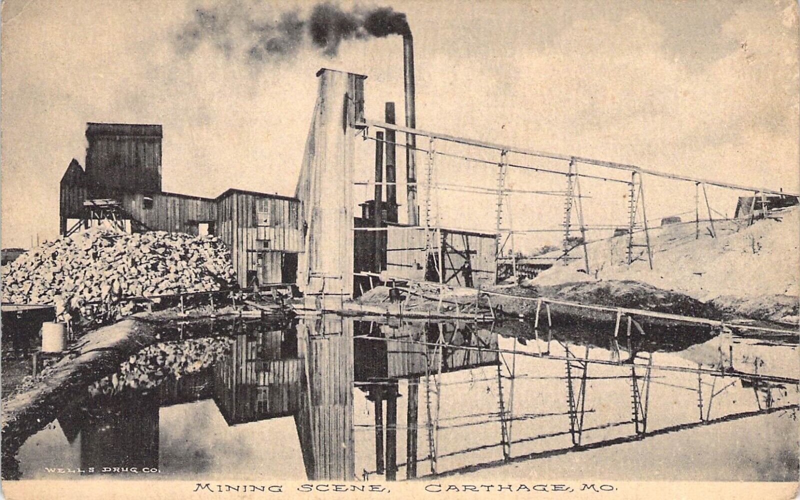 Early Albertype Publ, Tri-State District,Mining Scene, Carthage, MO,Old ...