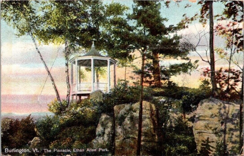 Vintage Vermont Postcard - Burlington - The Pinnacle - Ethan Allen Park ...