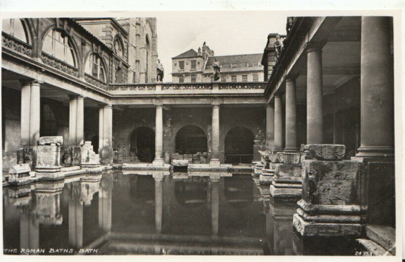 Somerset Postcard - The Roman Baths - Bath - Real Photograph - Ref ...