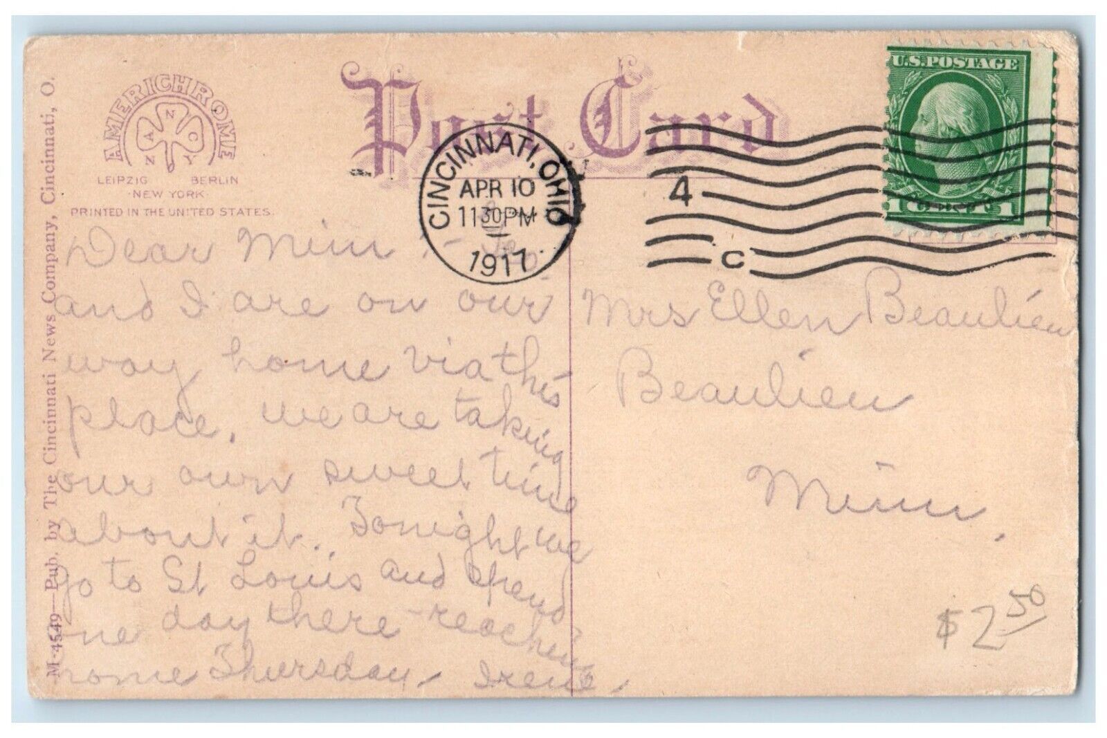 1917 Exterior Front View GAR Memorial Building Cincinnati Ohio Vintage ...