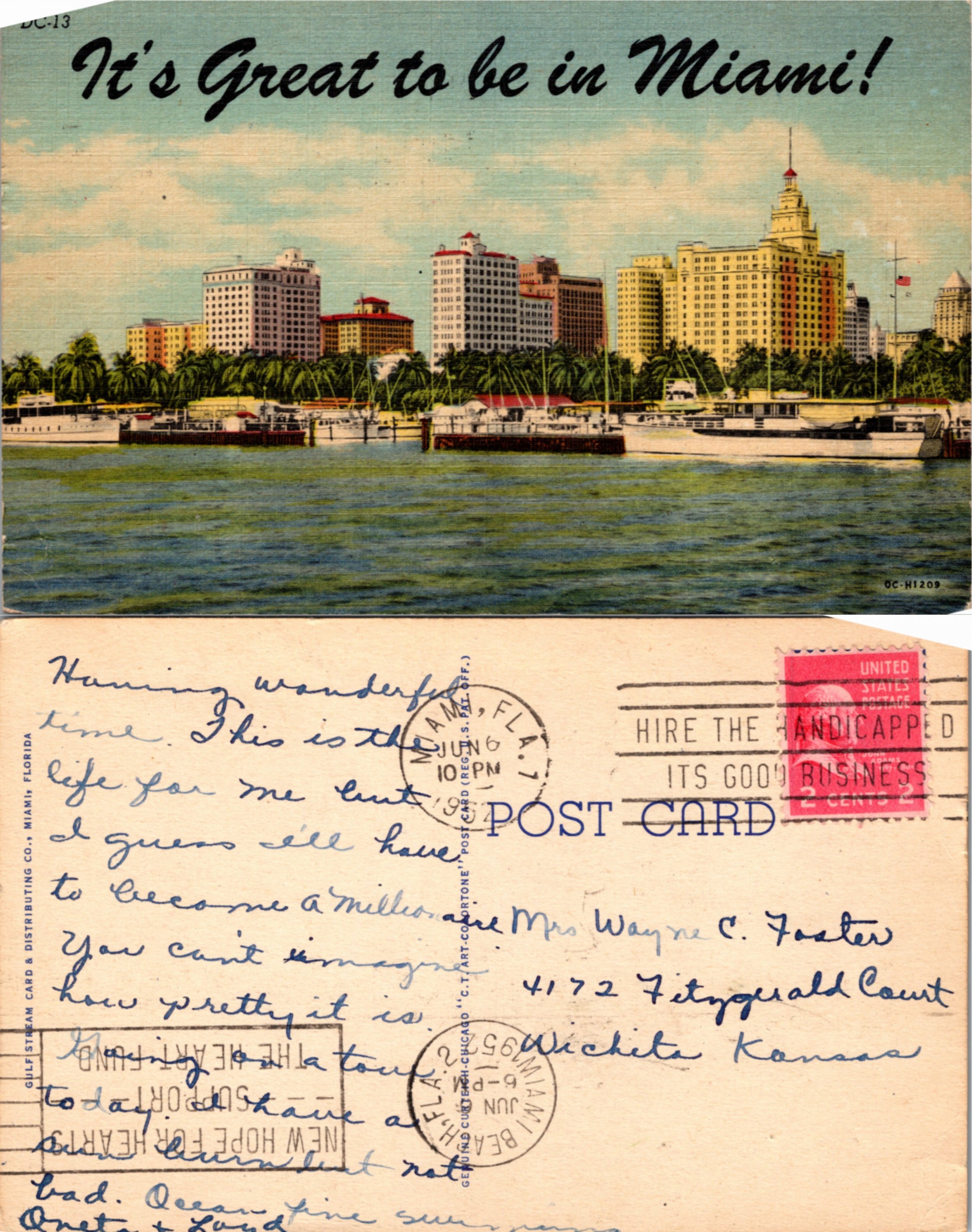 It's Great to be in Miami (25215 | Topics - Greetings From, Postcard ...